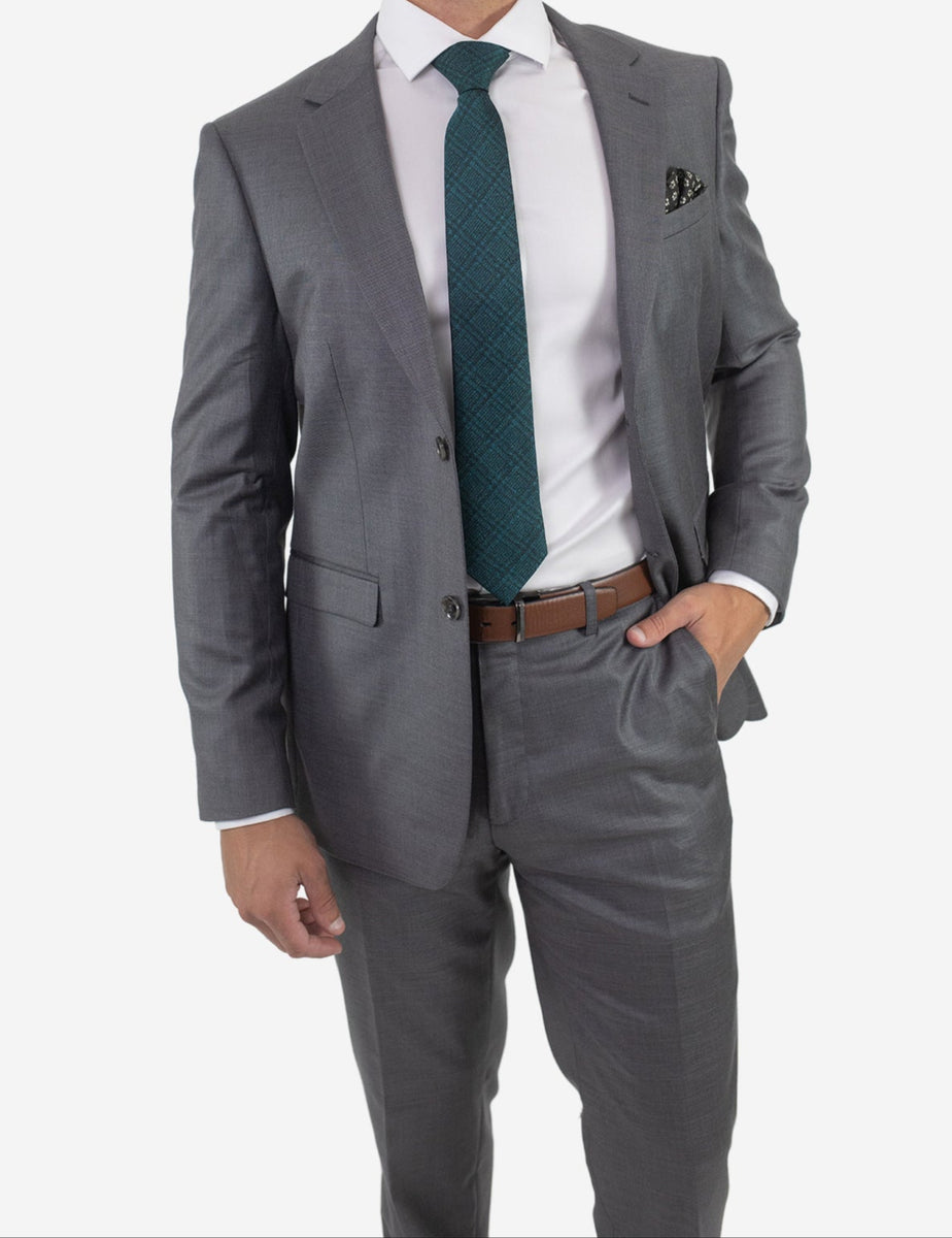 Men's Light Grey Wool Suit – Karako Suits
