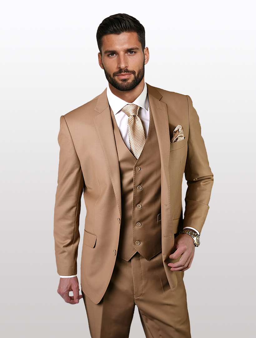 Men's Caramel Wool Suit – Karako Suits