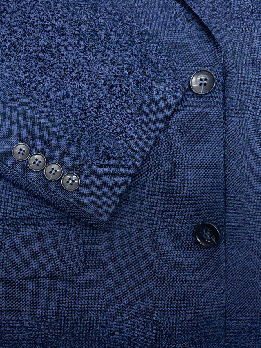 Men's Royal Blue Micro Check Patterned – Karako Suits